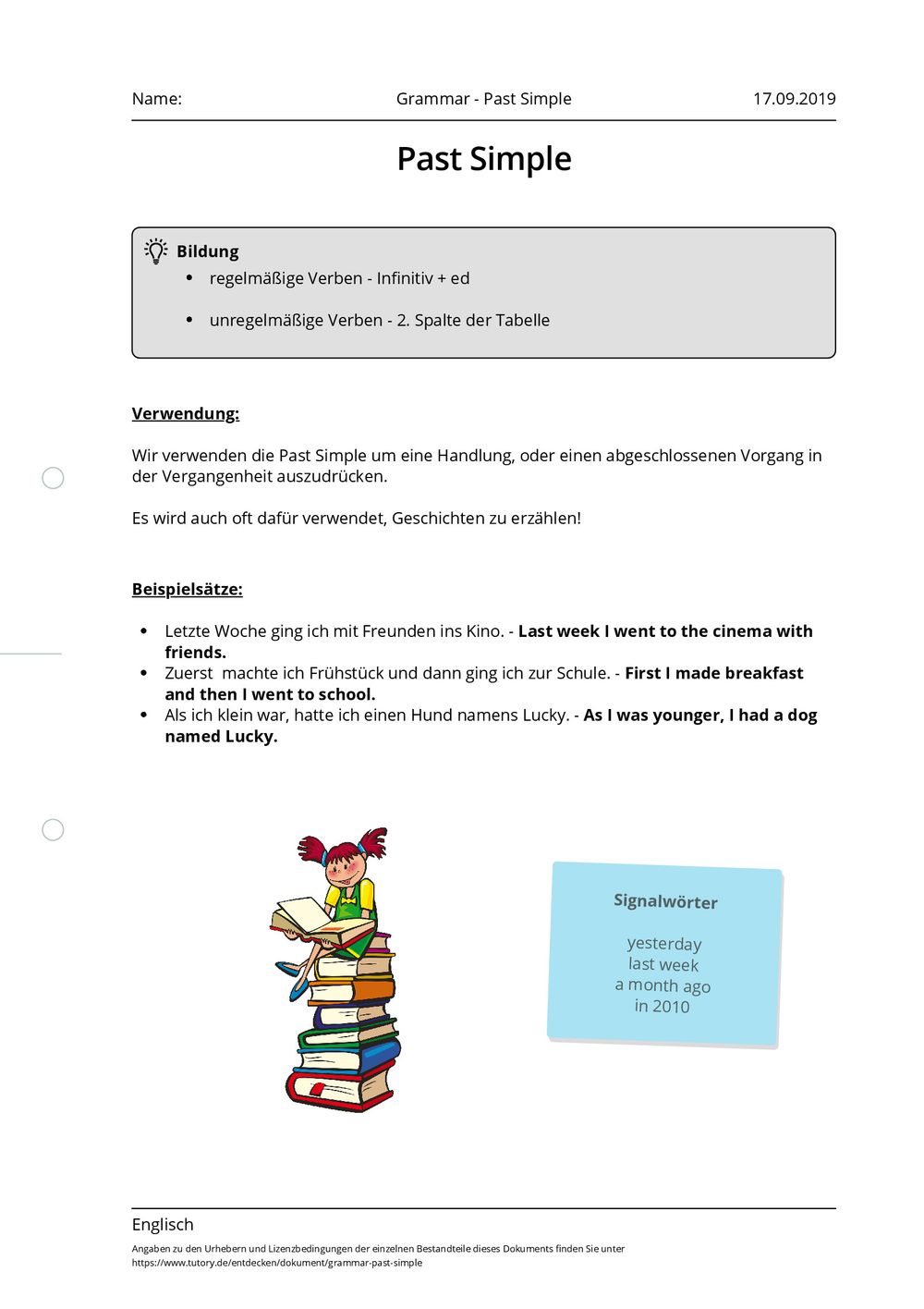 Arbeitsblatt Grammar Past Simple Englisch Tutory de arbeitsblatt-grammar-past-simple-englisch-tutory-de