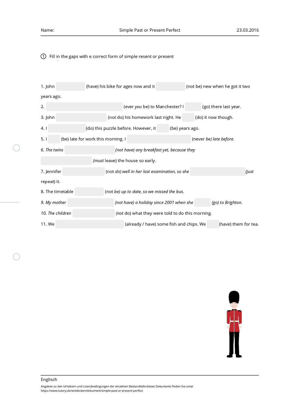 Arbeitsblatt Simple Past Or Present Perfect Englisch Allgemeine arbeitsblatt-simple-past-or-present-perfect-englisch-allgemeine